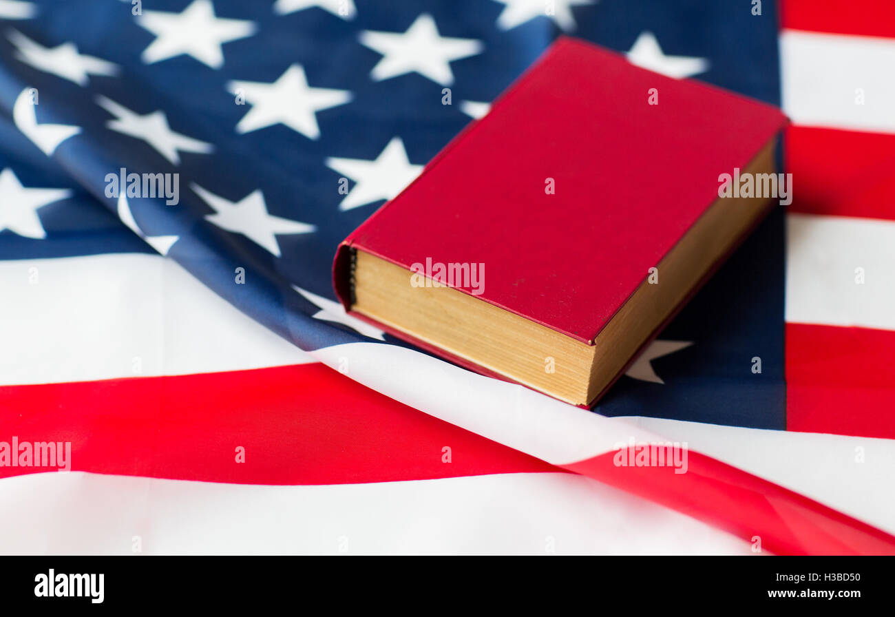 close up of american flag and book Stock Photo - Alamy