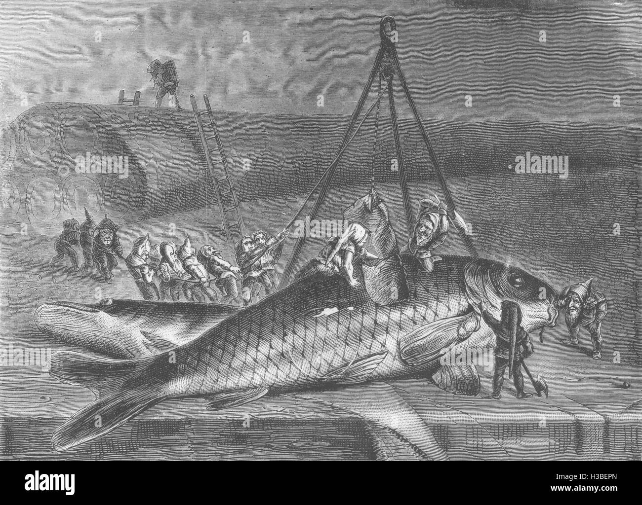 SOCIETY Preparing dinner 1876. The Pictorial World Stock Photo - Alamy