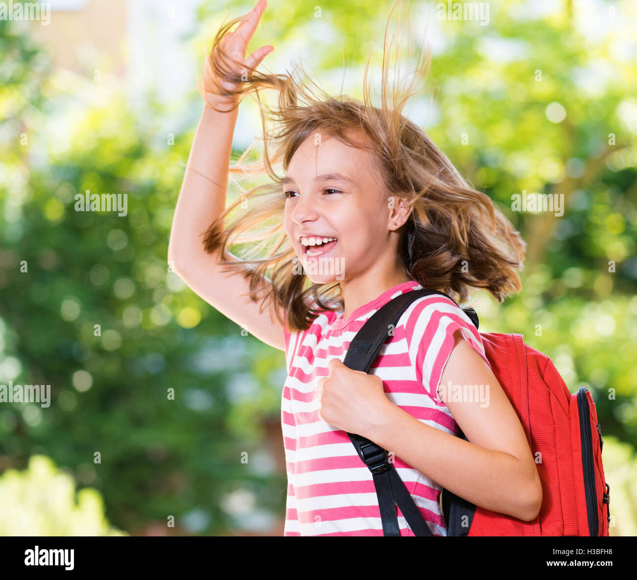 Girl back to school Stock Photo - Alamy