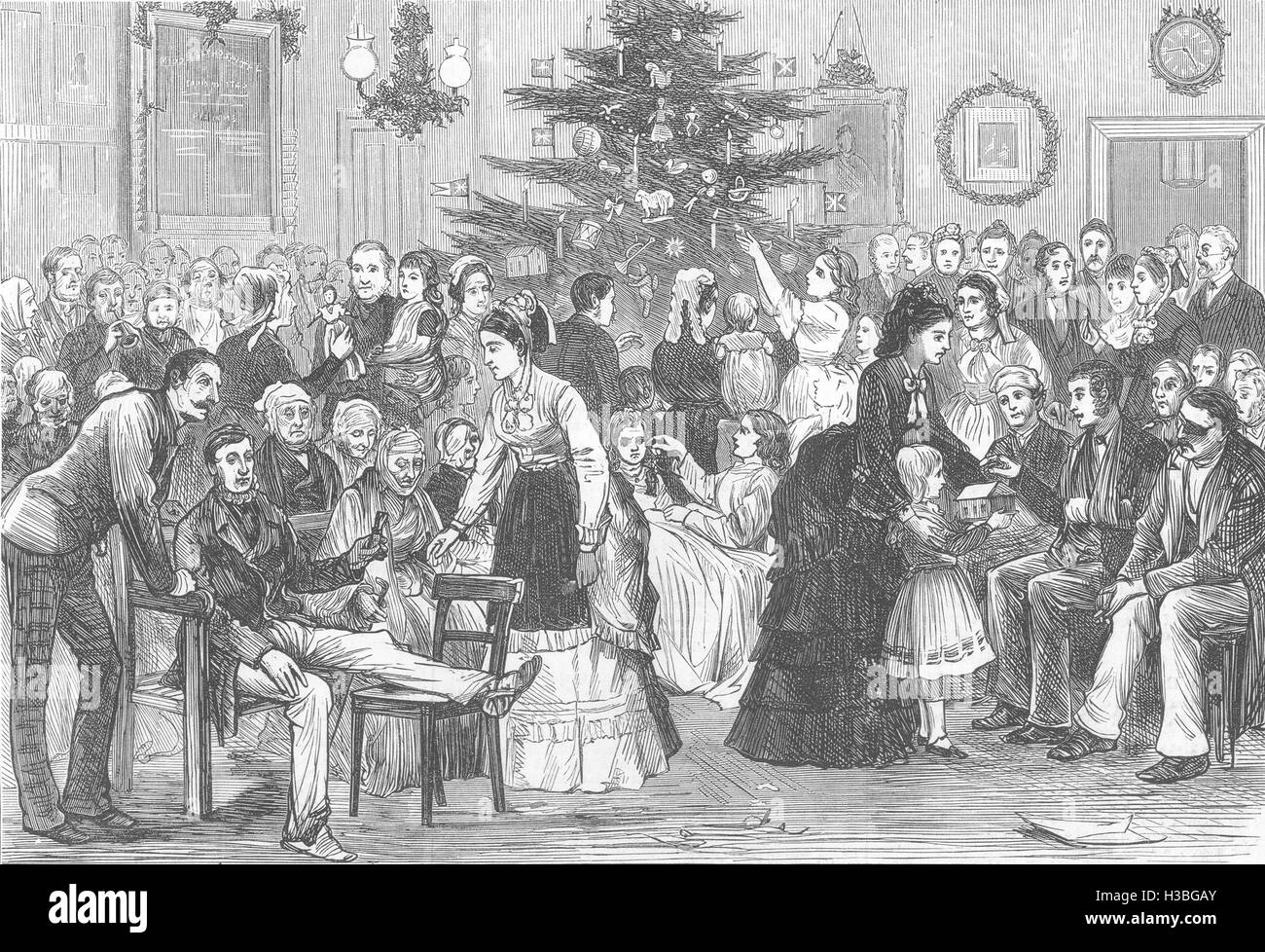 MIDDLESEX A Christmas-tree at the Middlesex hospital 1874. The ...