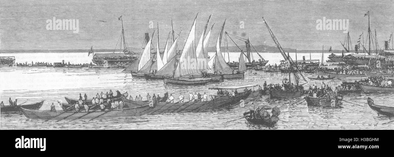 TURKEY Grand Regatta at Istanbul 1885. The Graphic Stock Photo - Alamy