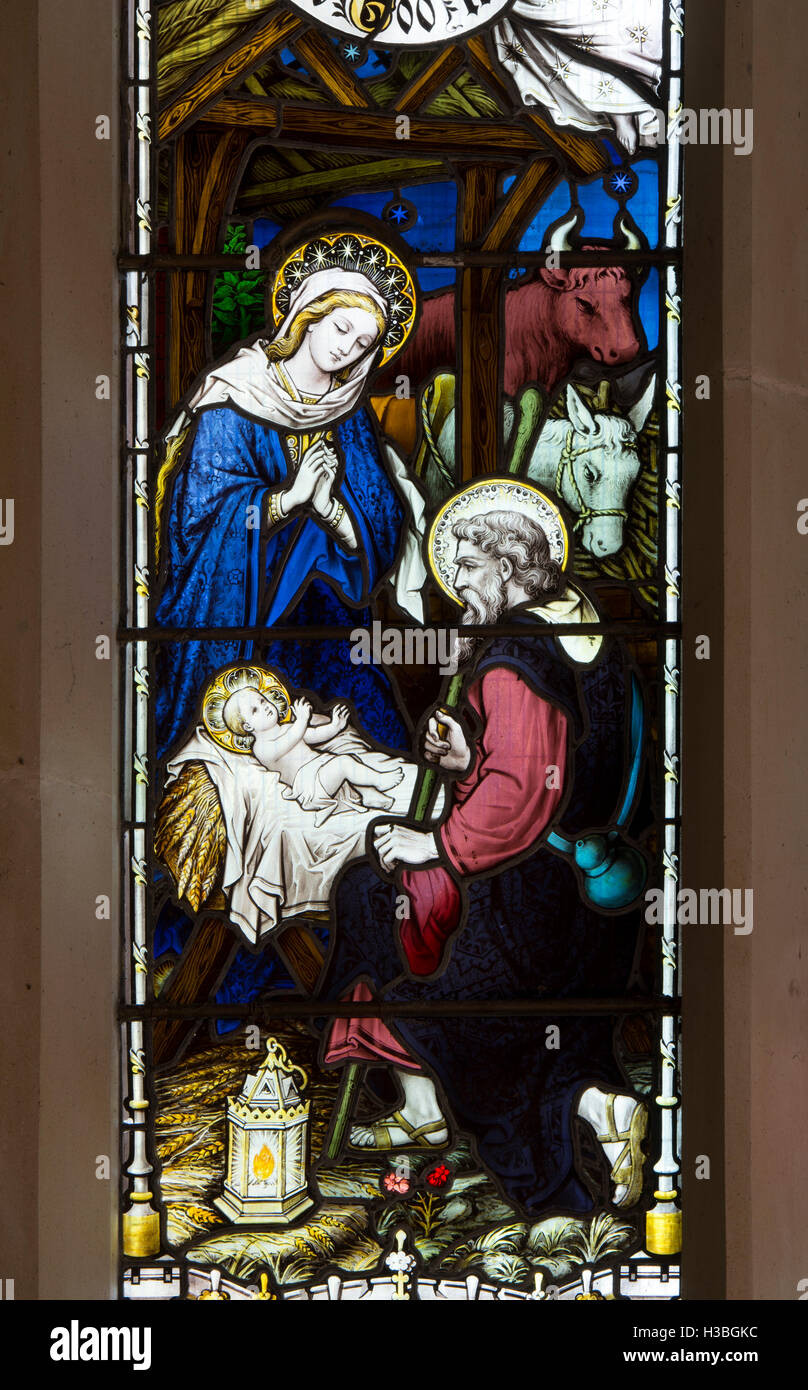 Stained glass nativity uk hi-res stock photography and images - Alamy