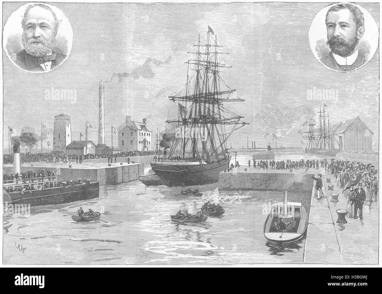 SCOTLAND The James watt dock at Greenock 1886. The Illustrated London ...