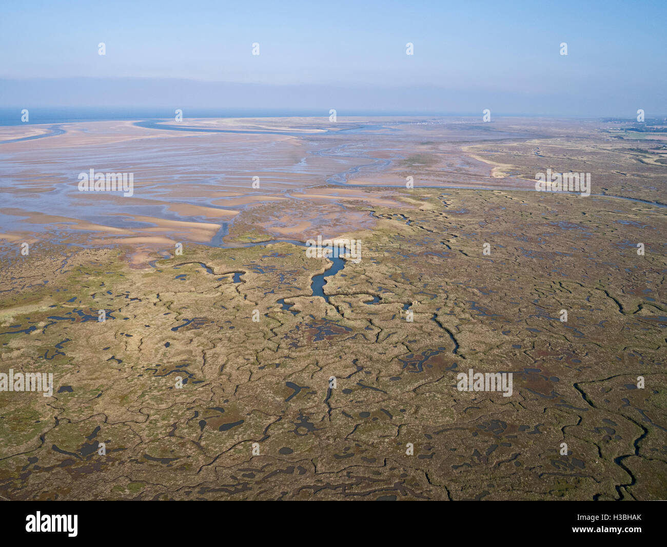 Saltmarsh on Stiffkey Marshes, Holkham NNR, North Norfolk Stock Photo ...