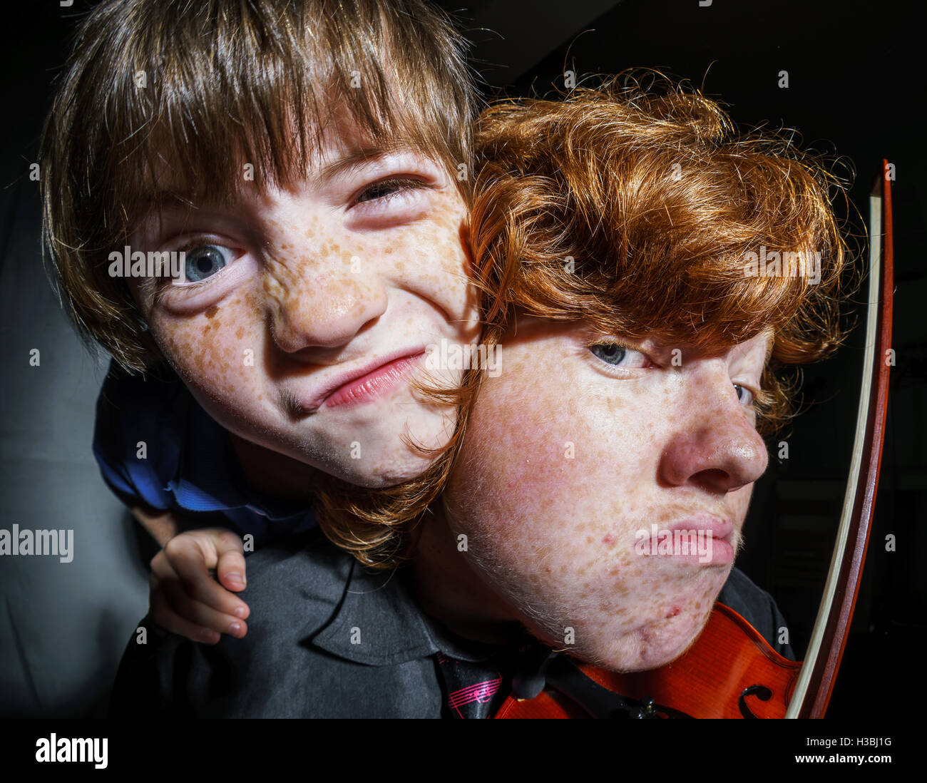 Emotive portrait of red-haired freckled boy, actor portfolio, childhood ...