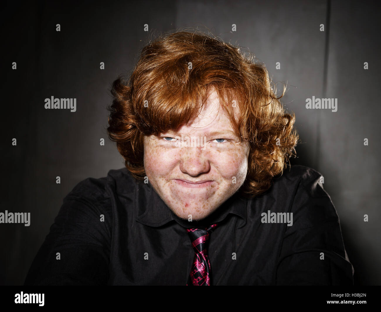 Emotive portrait of red-haired freckled boy, actor portfolio, childhood ...