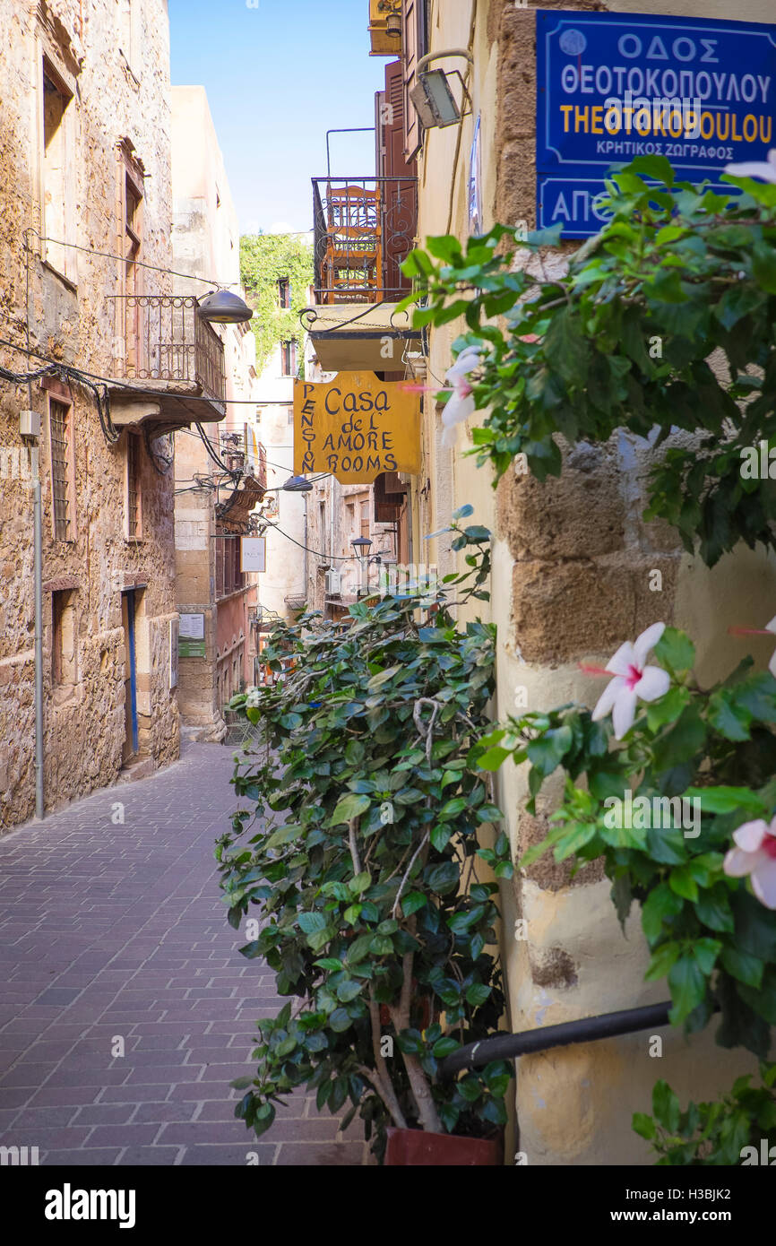 beautiful town of chania,west crete,greece Stock Photo - Alamy