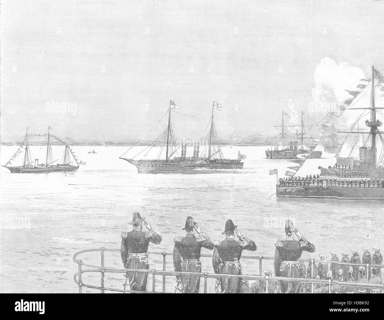 KENT The Arrival of H I M the German emperor at Port Victoria 1891. The ...