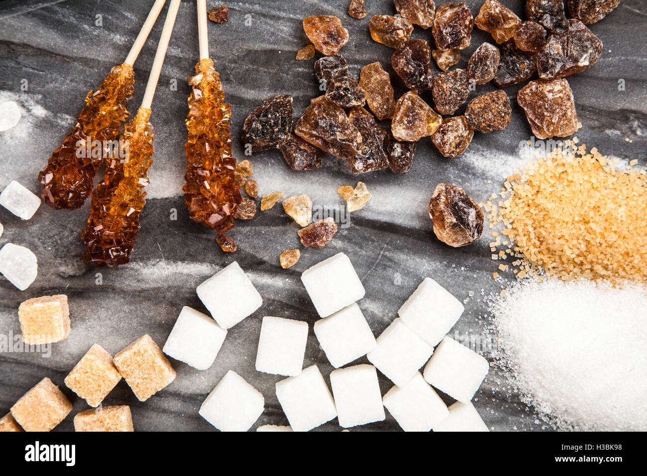 DIfferent types of sugar Stock Photo - Alamy