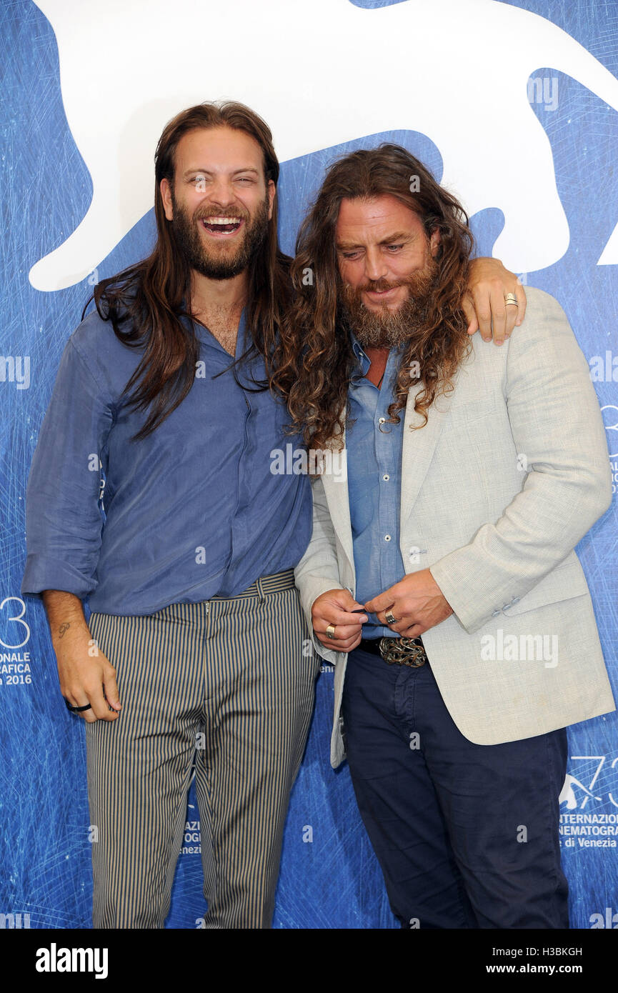 Alessandro Borghi (left) and Mirko Frezza attending the photocall for ...