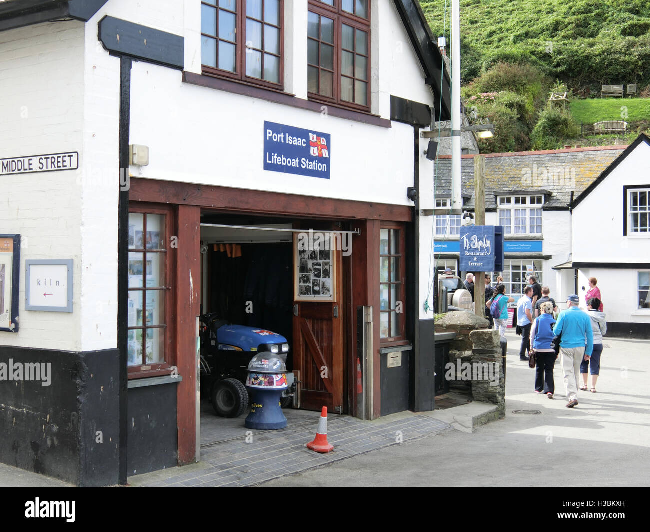 Port Isaac RNLI Lifeboat Station, Port Isaac, North Cornwall, England ...