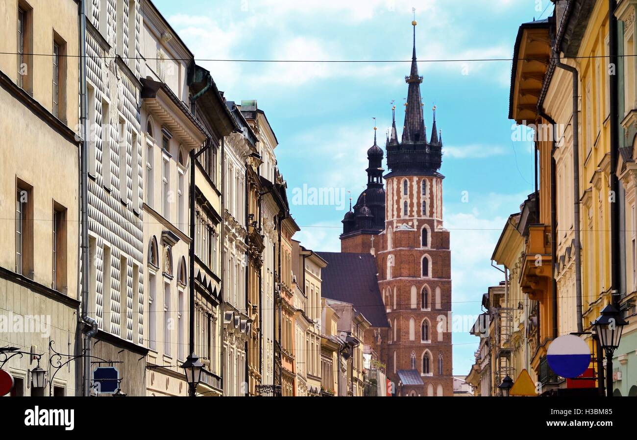 Florianska street in Krakow Poland Stock Photo - Alamy