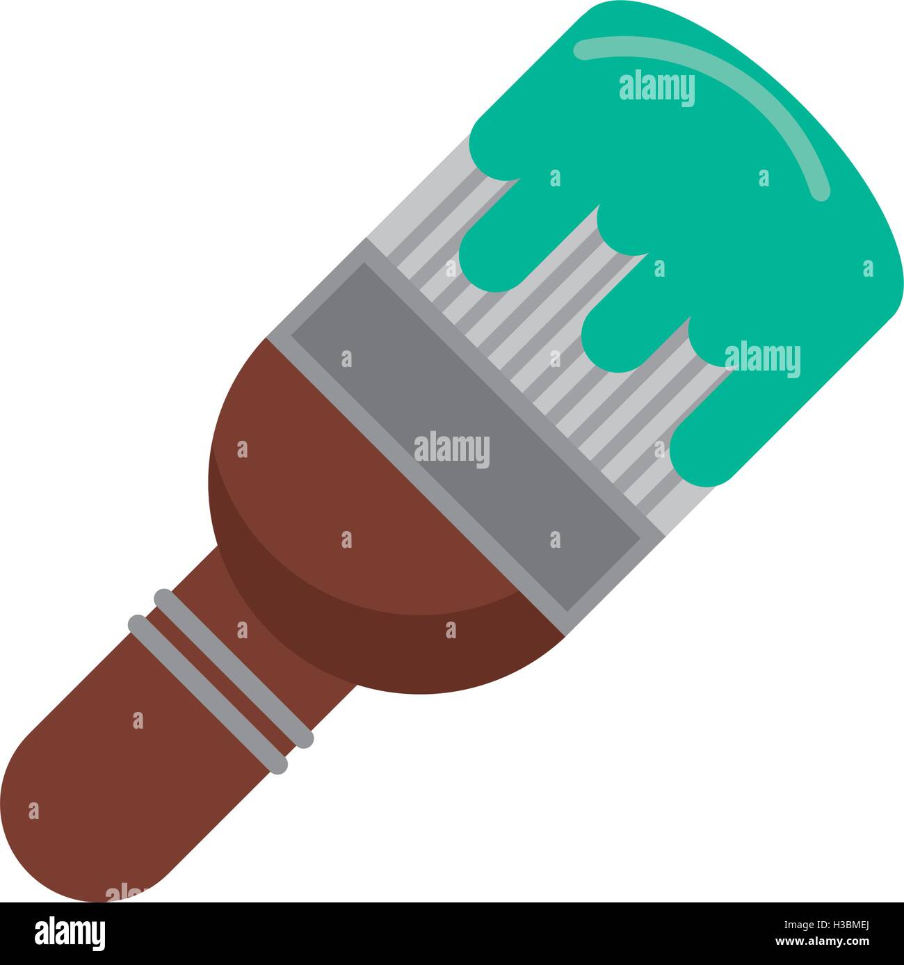 Paint brush object and school tool design Stock Vector Image & Art - Alamy