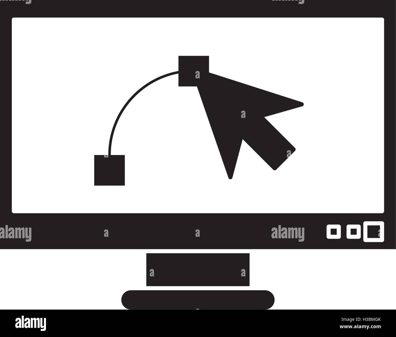 Cursor inside computer design Stock Vector Image & Art - Alamy