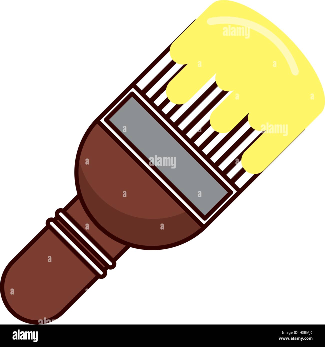 Paint brush object and school tool design Stock Vector Image & Art - Alamy