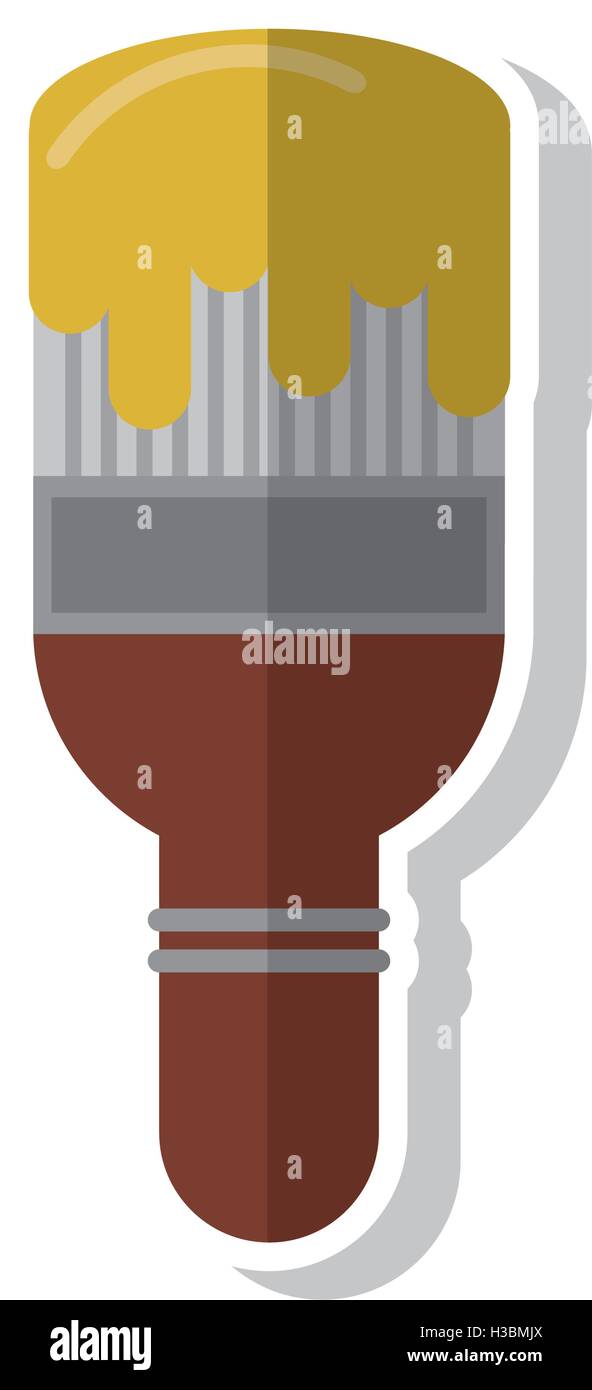 Paint brush object and school tool design Stock Vector Image & Art - Alamy