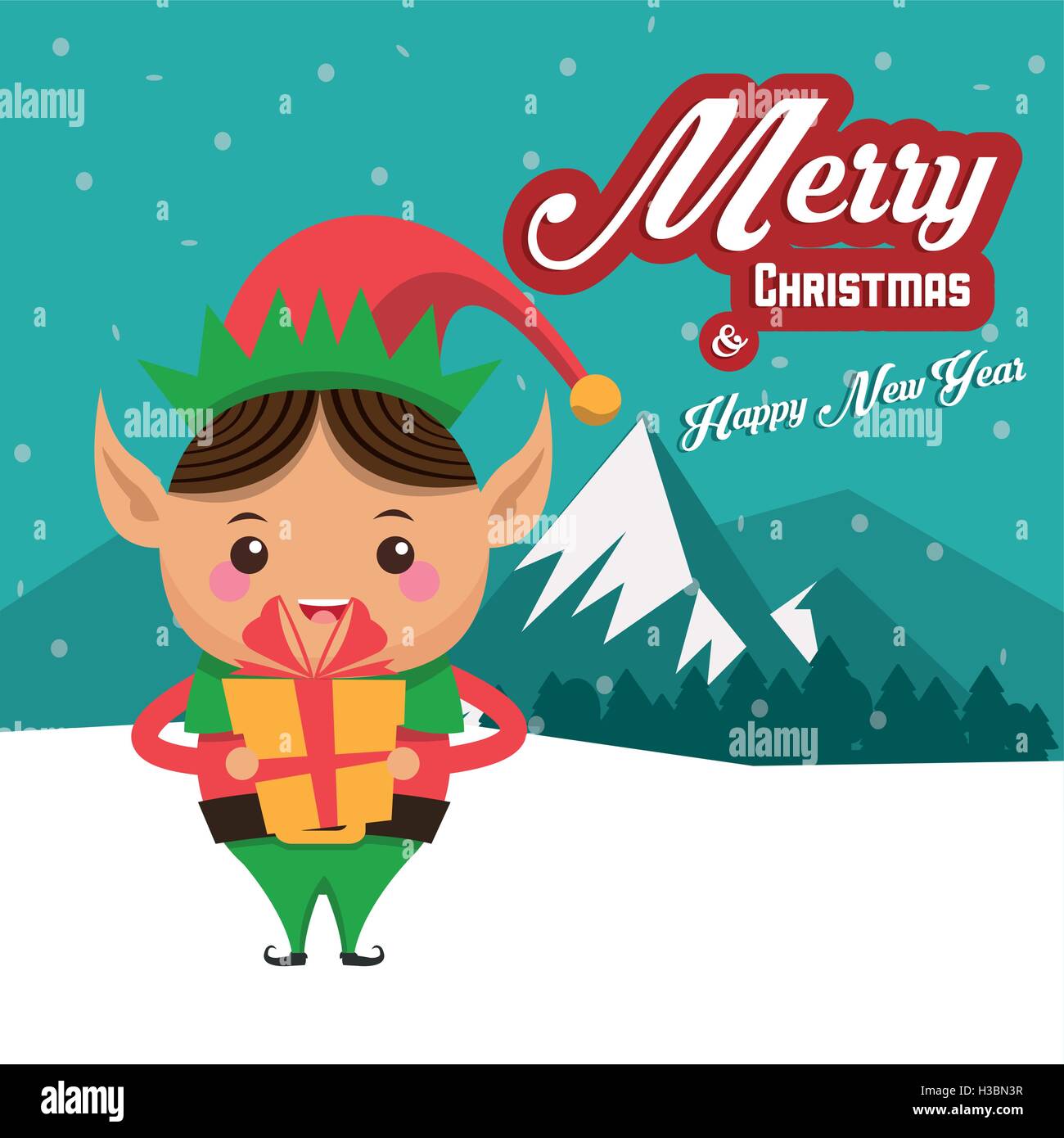 Elf cartoon of Christmas season design Stock Vector Image & Art - Alamy