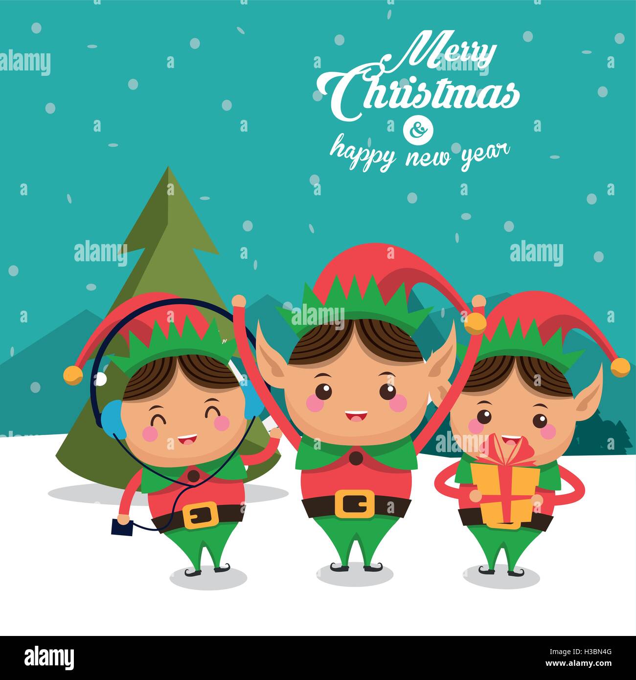 Elf cartoon of Christmas season design Stock Vector Image & Art - Alamy