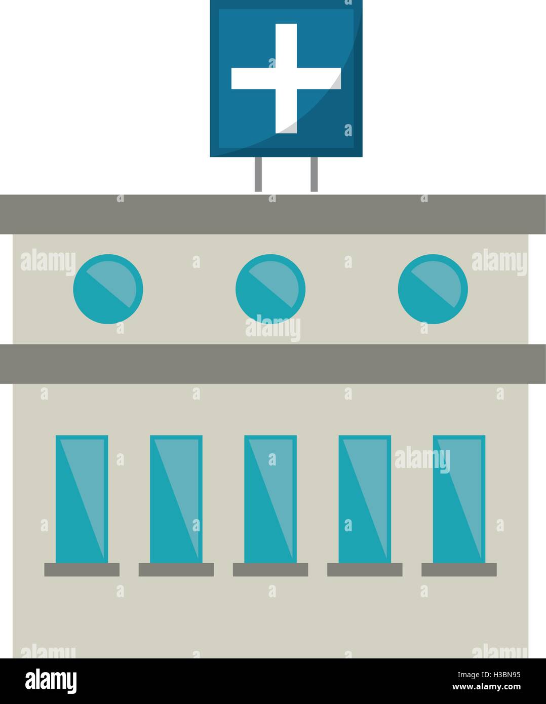 Isolated hospital building design Stock Vector Image & Art - Alamy