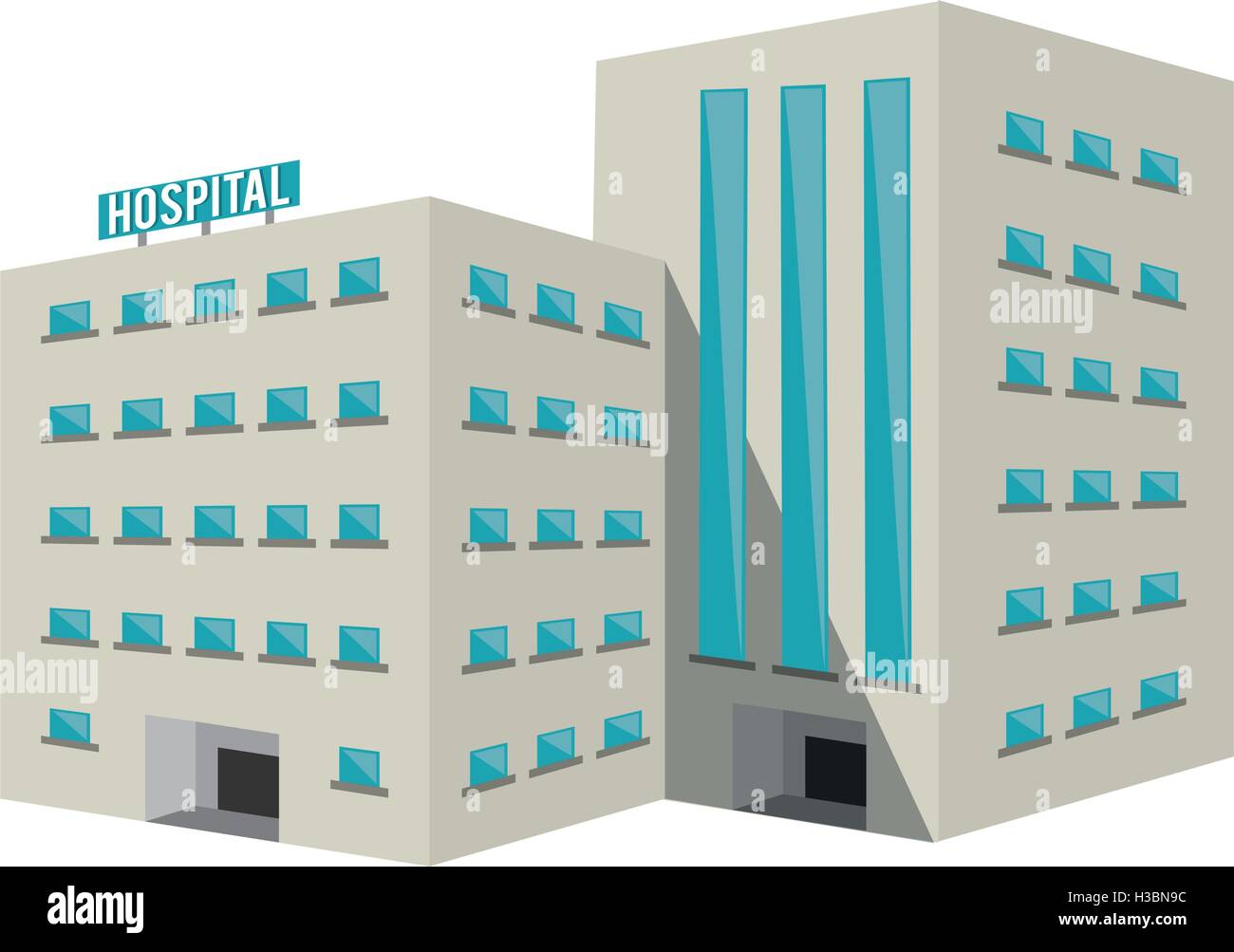 Isolated hospital building design Stock Vector Image & Art - Alamy