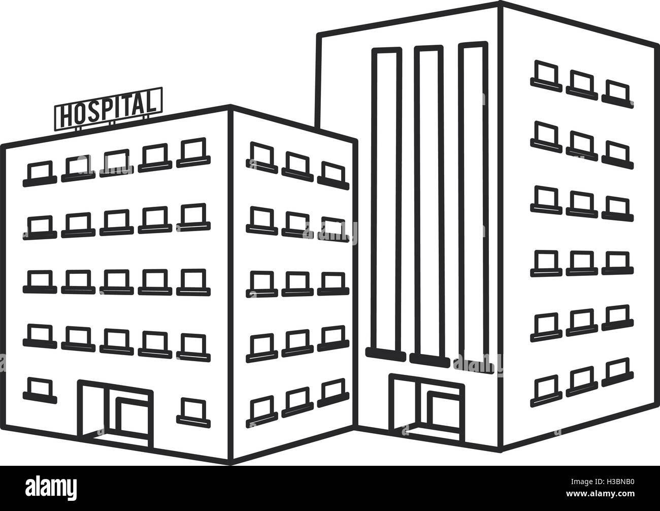 Isolated hospital building design Stock Vector Image & Art - Alamy