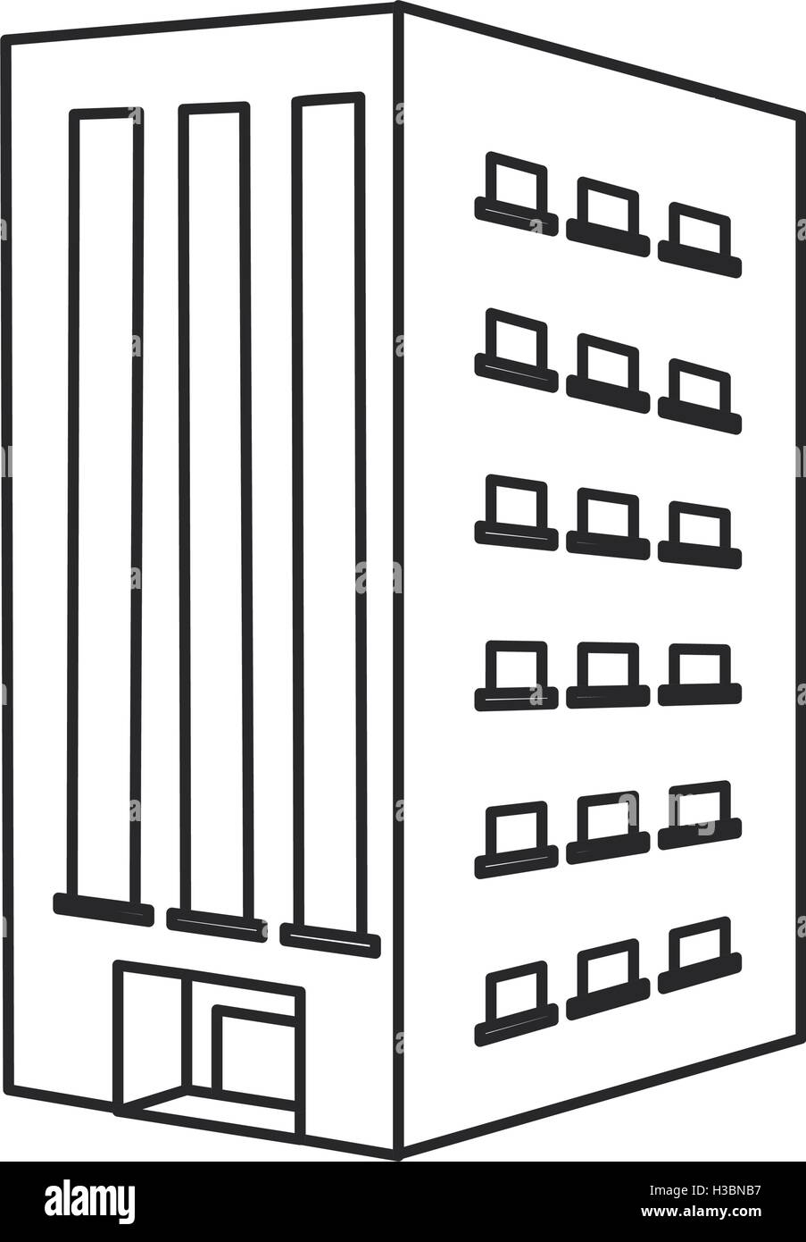 Isolated building with windows design Stock Vector Image & Art - Alamy