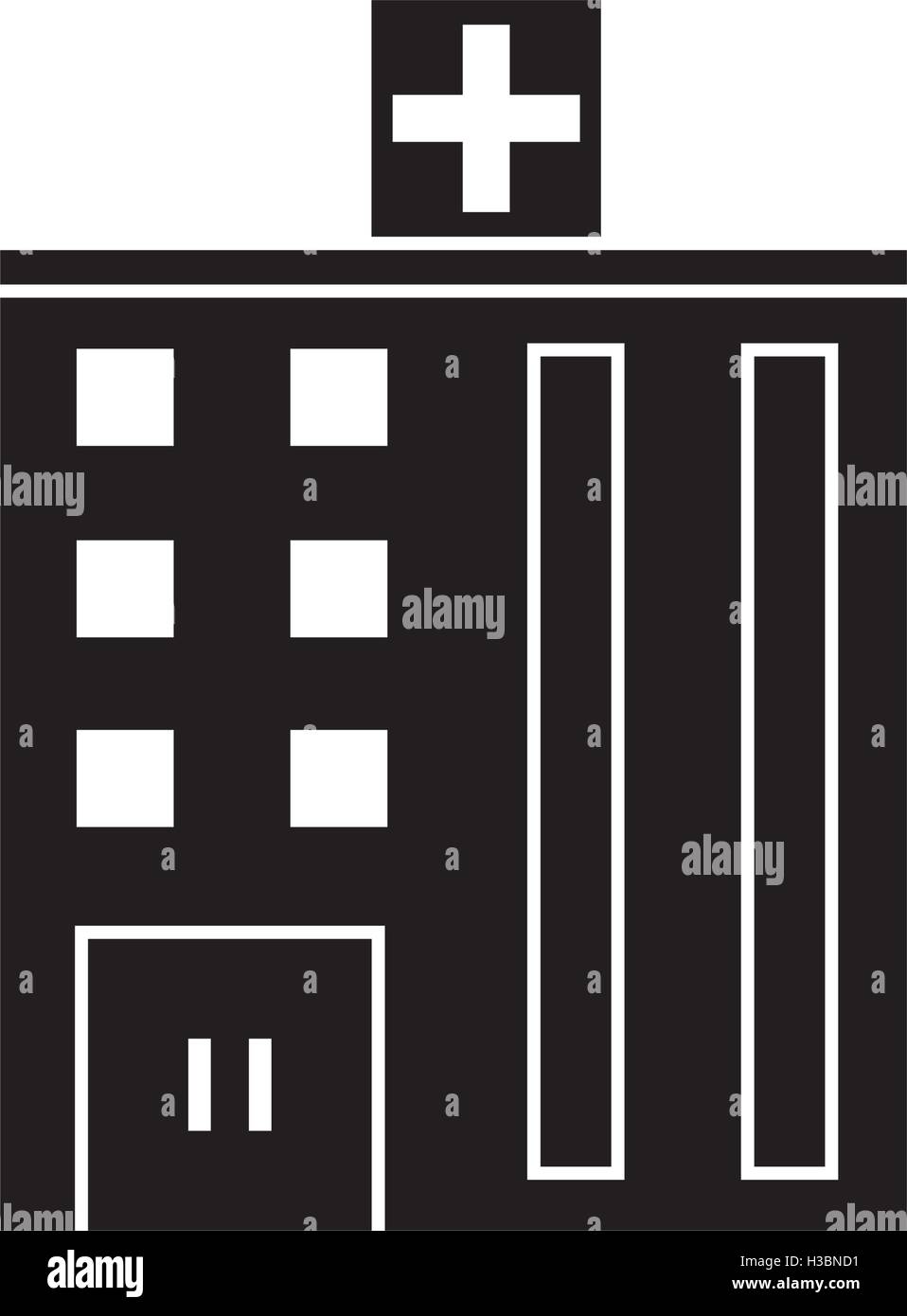 Isolated hospital building design Stock Vector Image & Art - Alamy