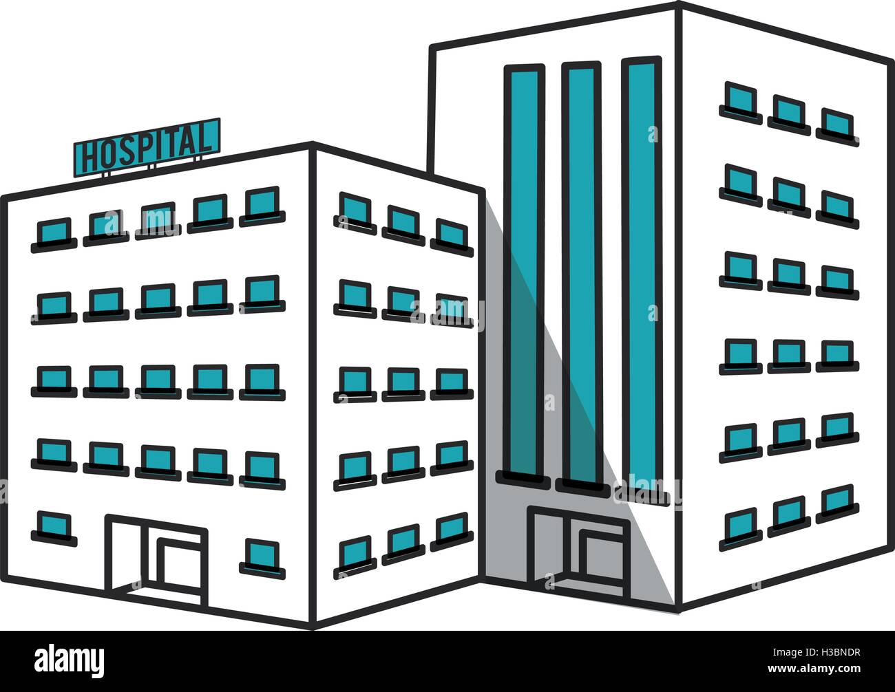 Isolated hospital building design Stock Vector Image & Art - Alamy