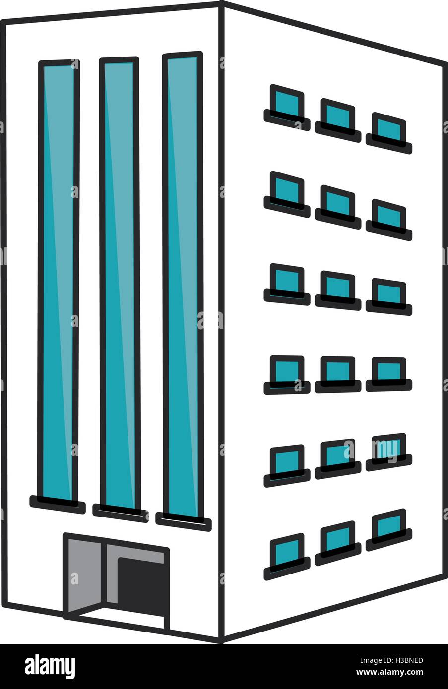 Isolated building with windows design Stock Vector Image & Art - Alamy