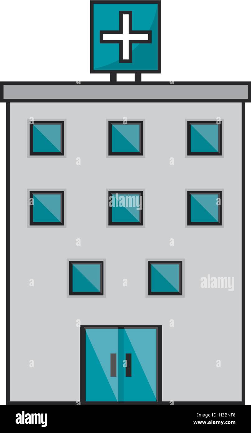 Isolated hospital building design Stock Vector Image & Art - Alamy