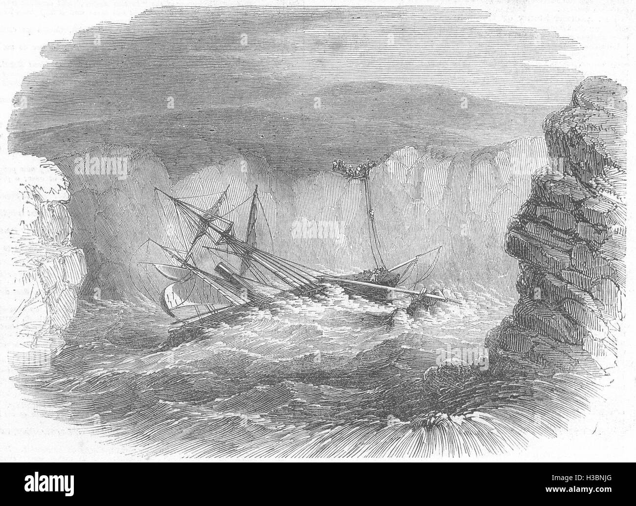 CANADA Wreck of Kestrel, propeller ship, bay St Shott's 1849. The ...