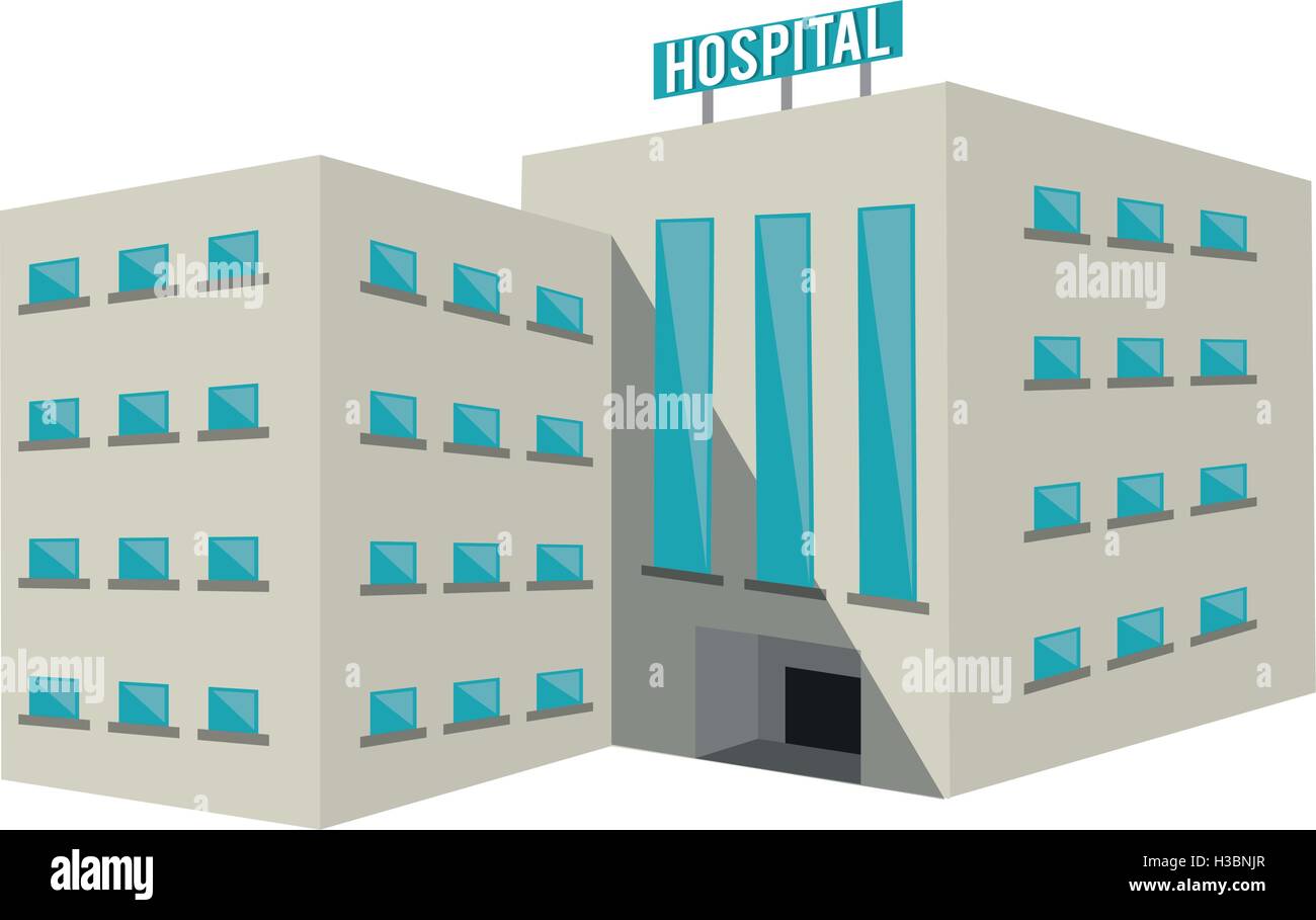 Isolated hospital building design Stock Vector Image & Art - Alamy