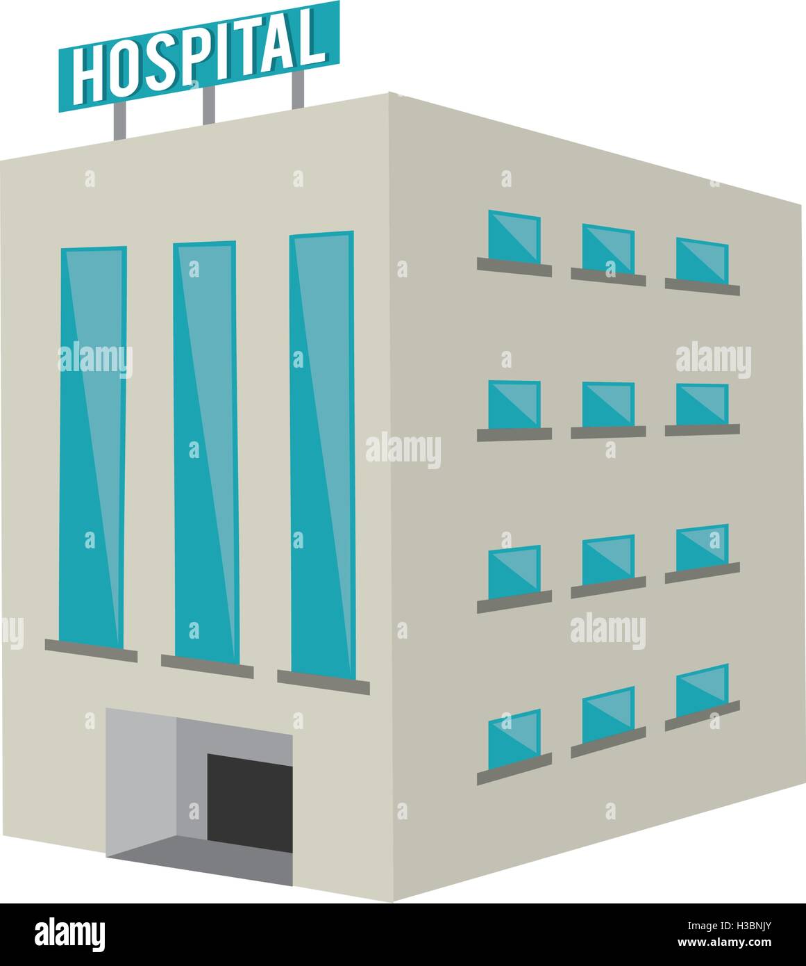 Isolated hospital building design Stock Vector Image & Art - Alamy