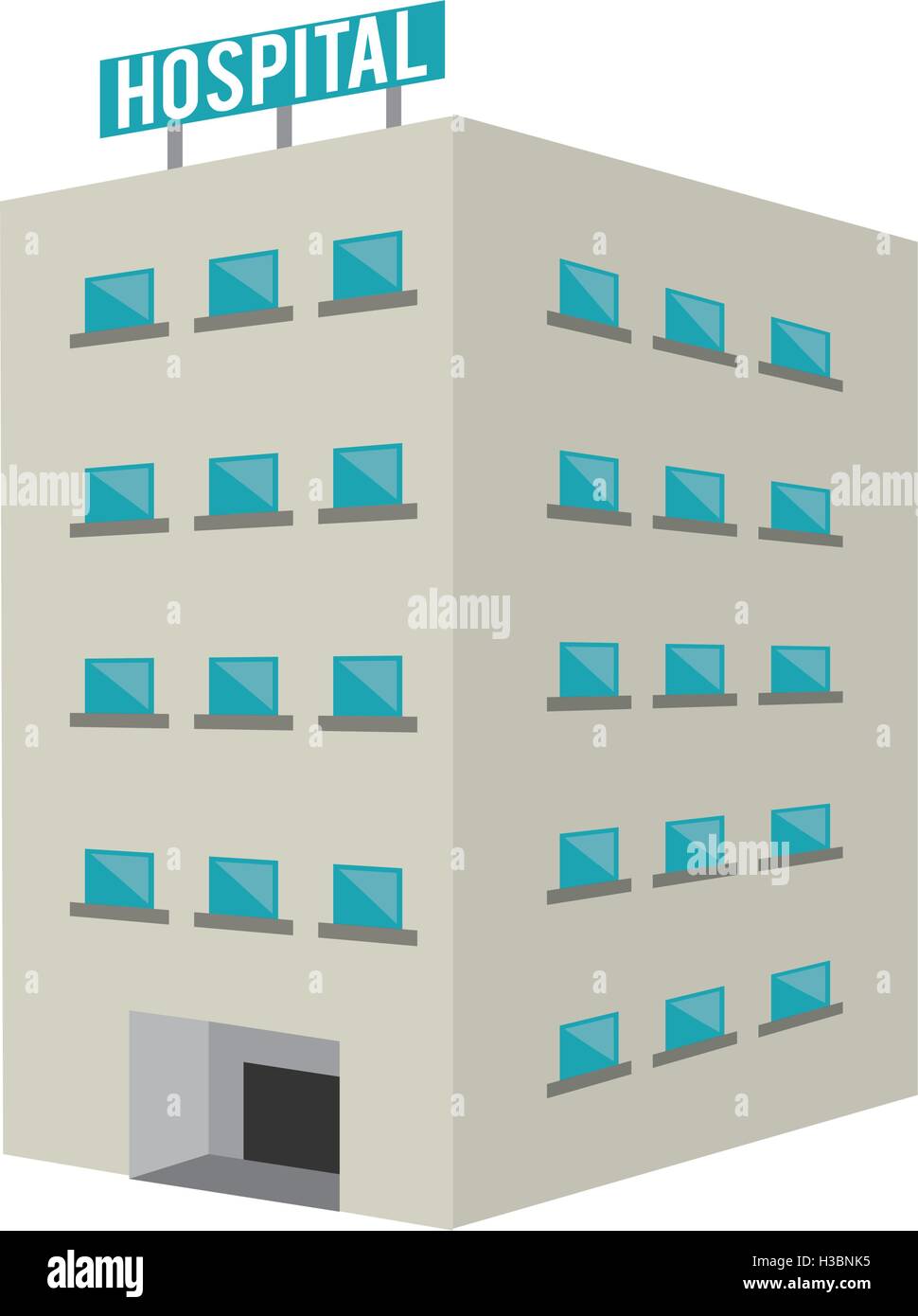 Isolated hospital building design Stock Vector Image & Art - Alamy