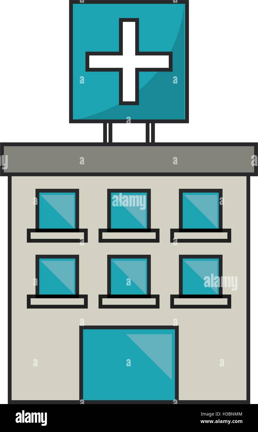 Isolated hospital building design Stock Vector Image & Art - Alamy
