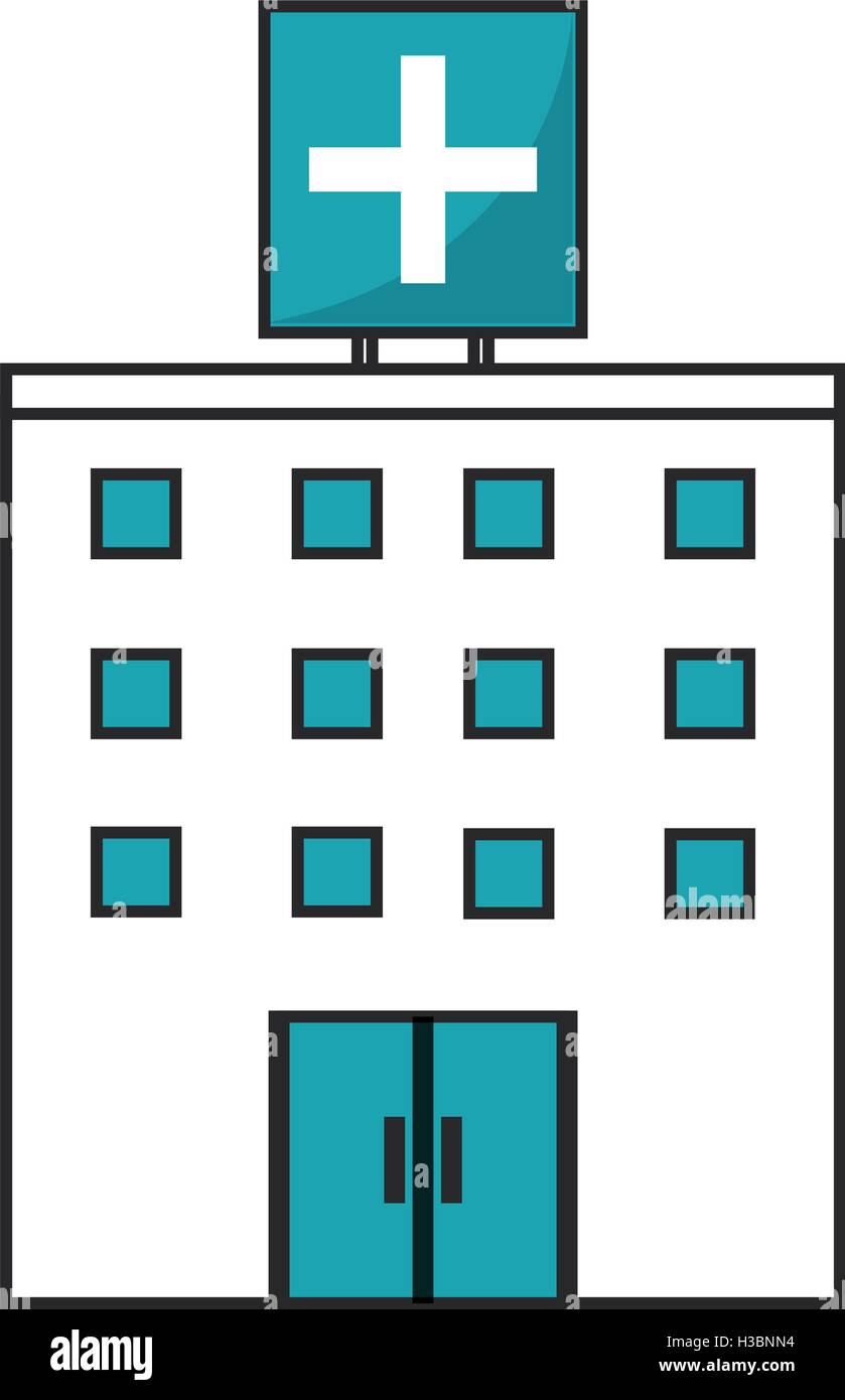 Isolated hospital building design Stock Vector Image & Art - Alamy