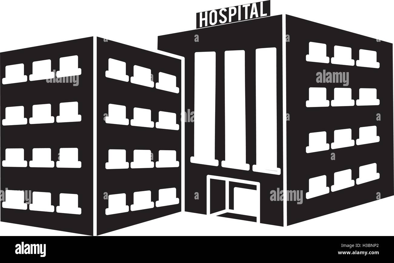 Isolated hospital building design Stock Vector Image & Art - Alamy