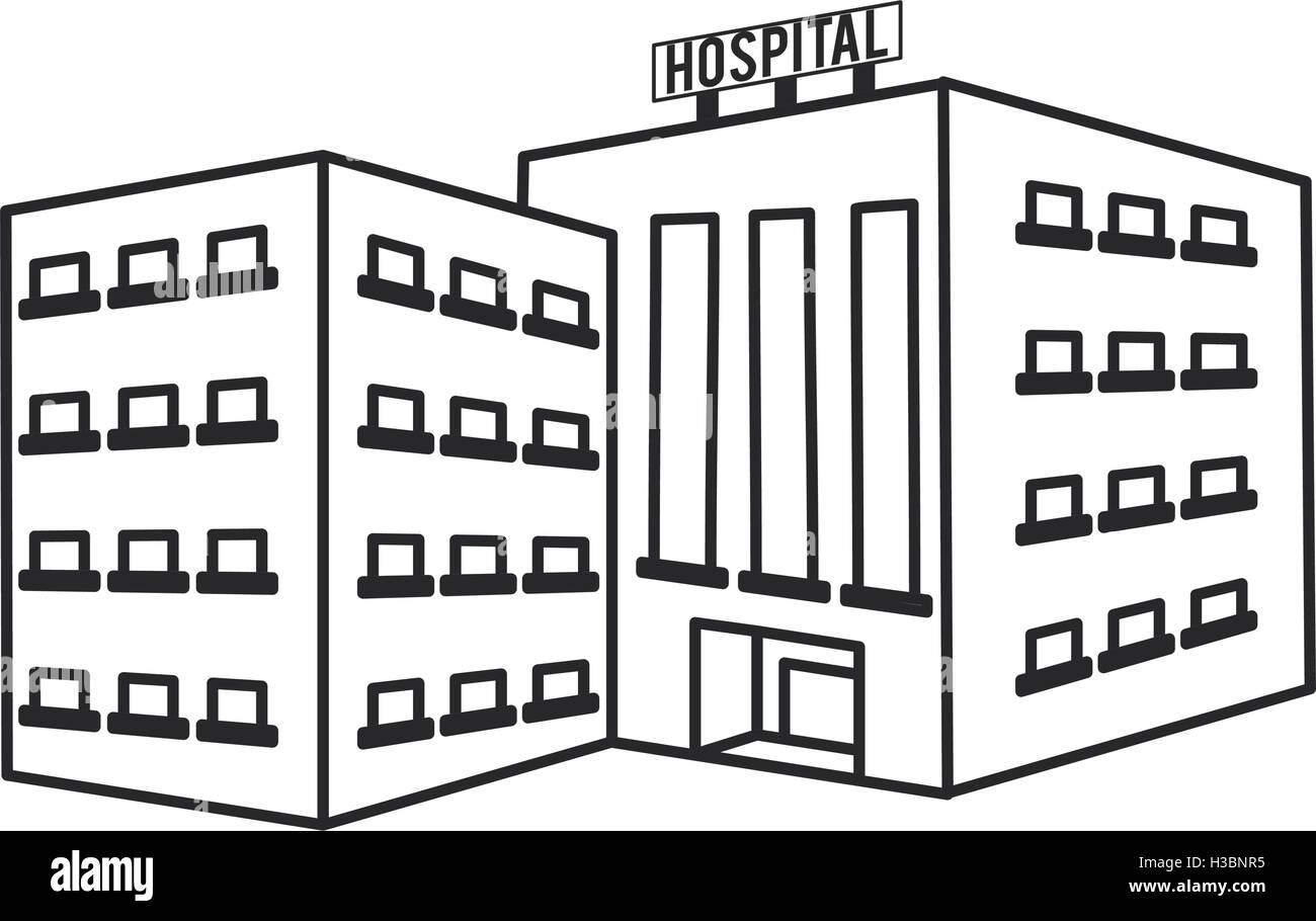 Isolated hospital building design Stock Vector Image & Art - Alamy