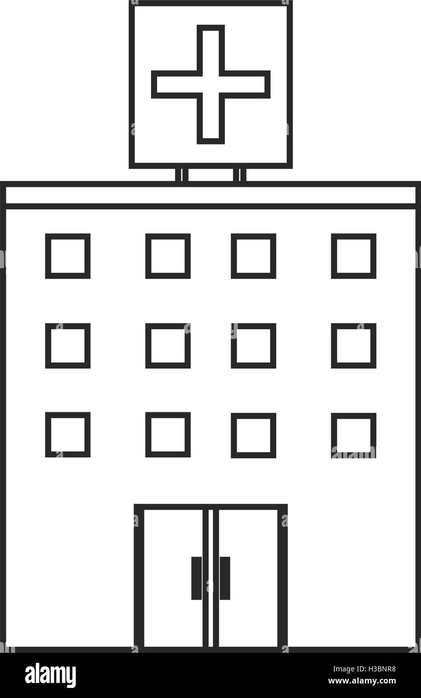 Isolated hospital building design Stock Vector Image & Art - Alamy