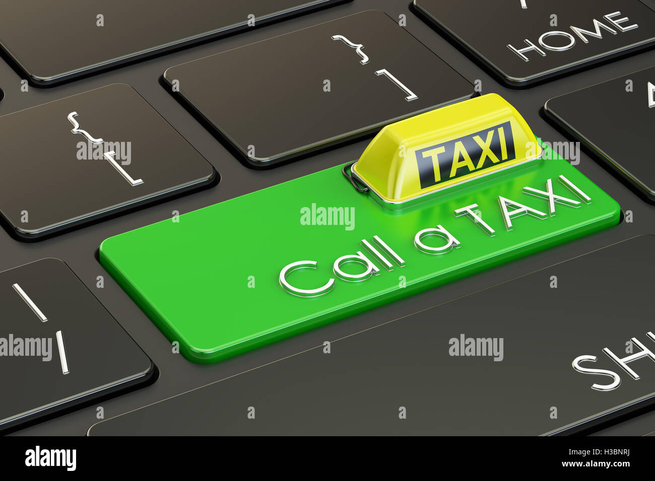 Black laptop call taxi service hi-res stock photography and images - Alamy