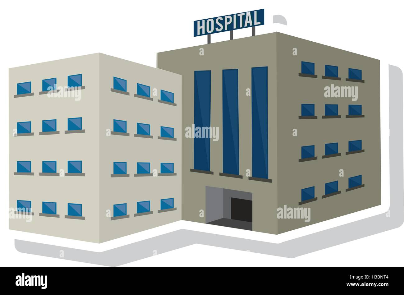 Isolated hospital building design Stock Vector Image & Art - Alamy