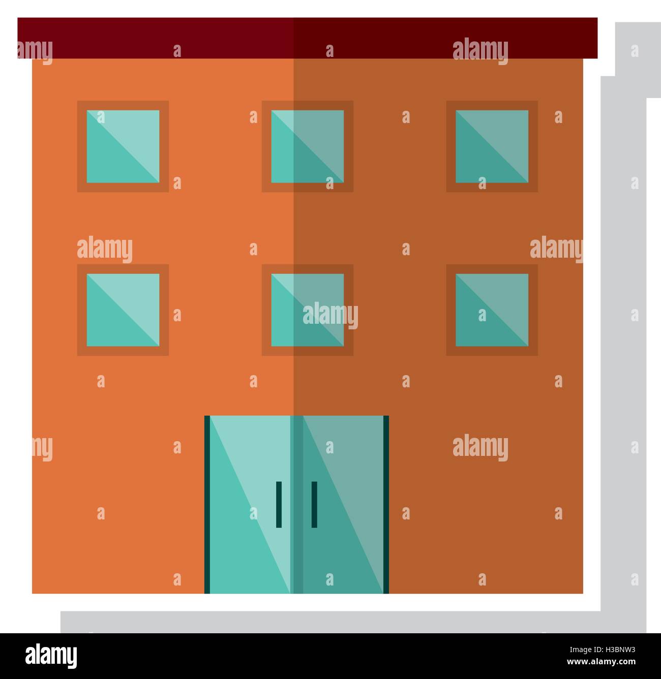 Isolated building with windows design Stock Vector Image & Art - Alamy