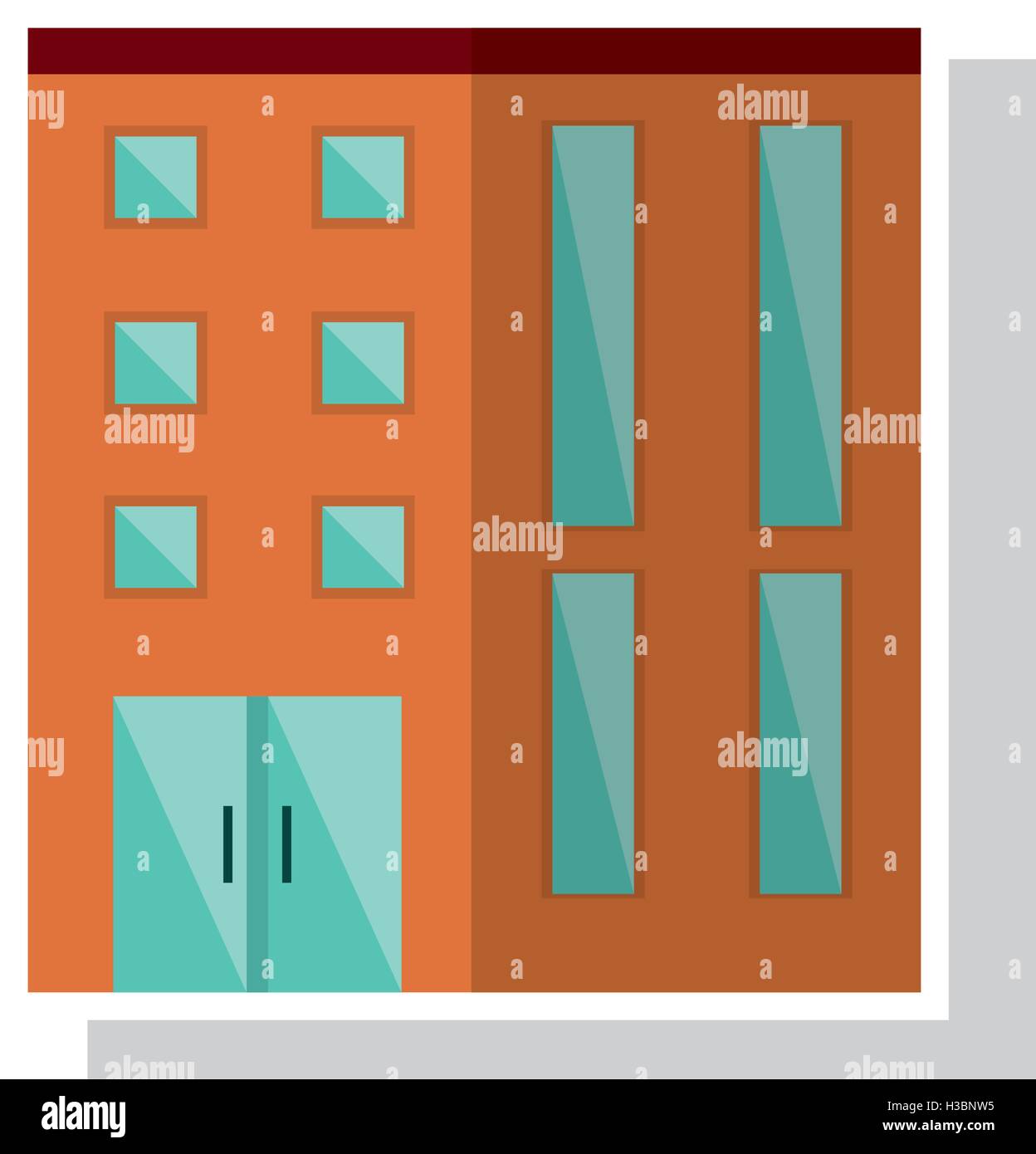 Isolated building with windows design Stock Vector Image & Art - Alamy