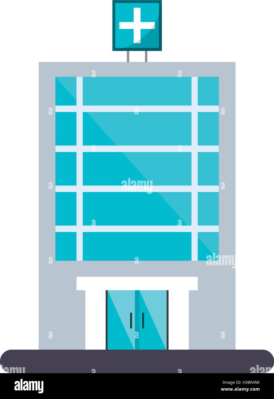 Isolated hospital building design Stock Vector Image & Art - Alamy