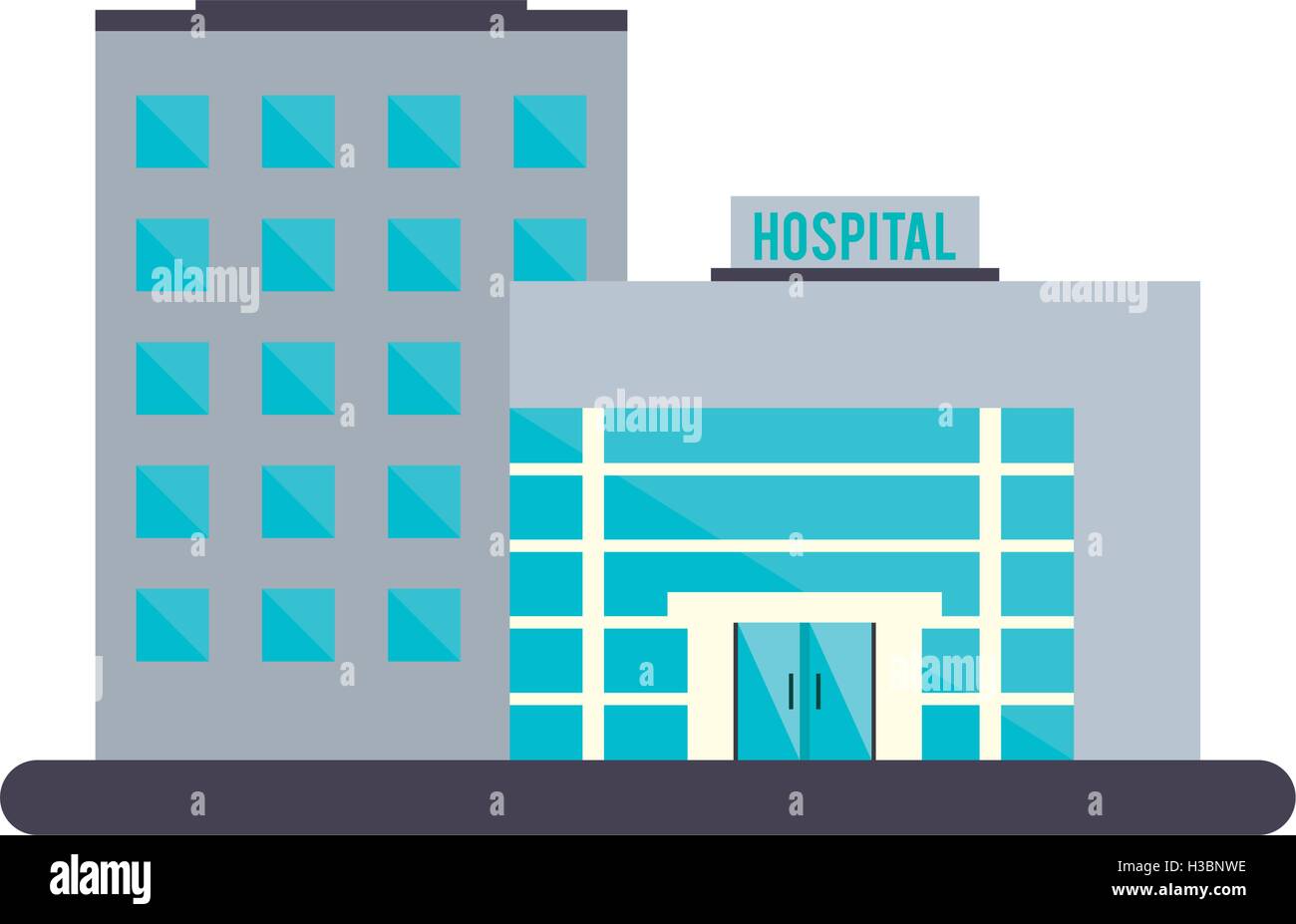 Isolated hospital building design Stock Vector Image & Art - Alamy