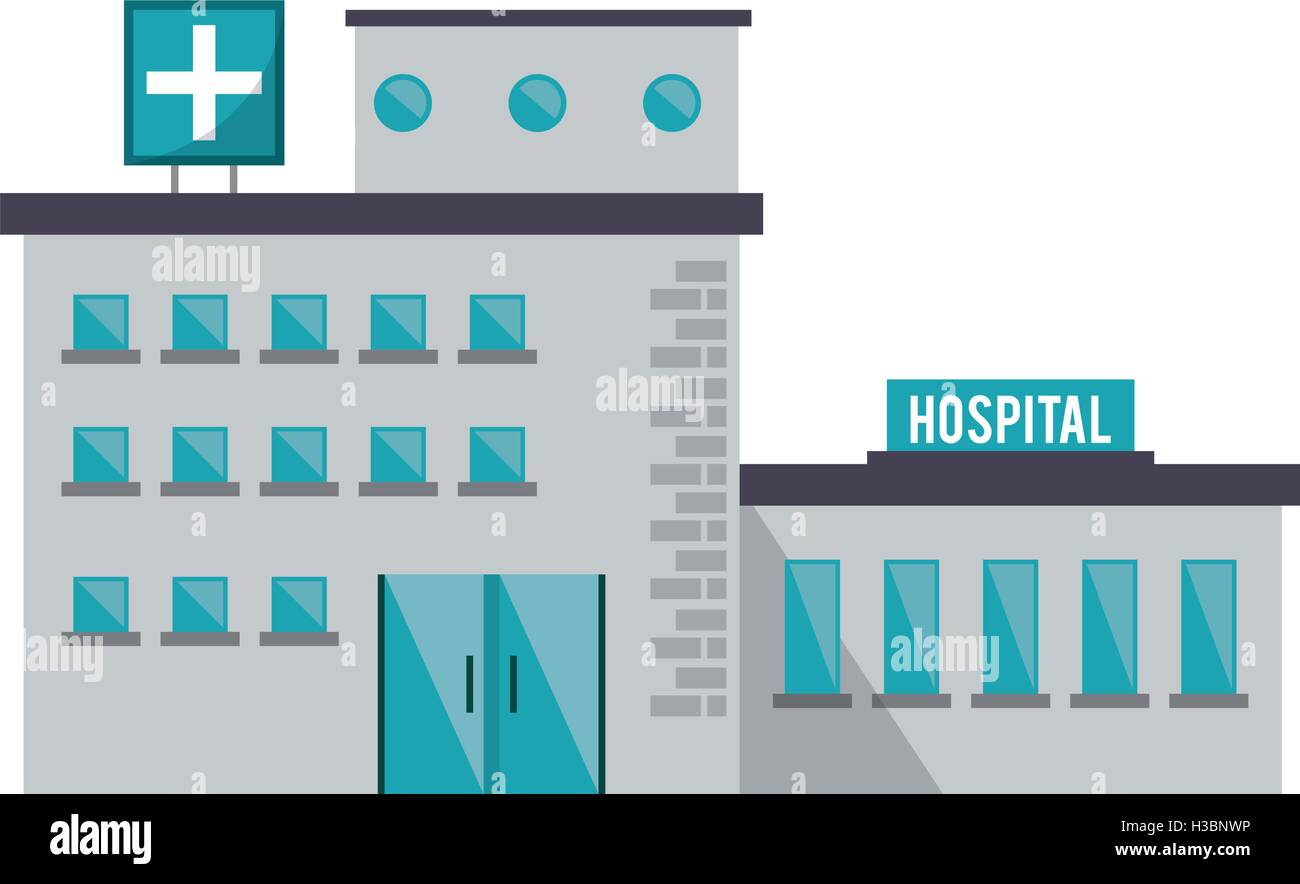 Isolated hospital building design Stock Vector Image & Art - Alamy