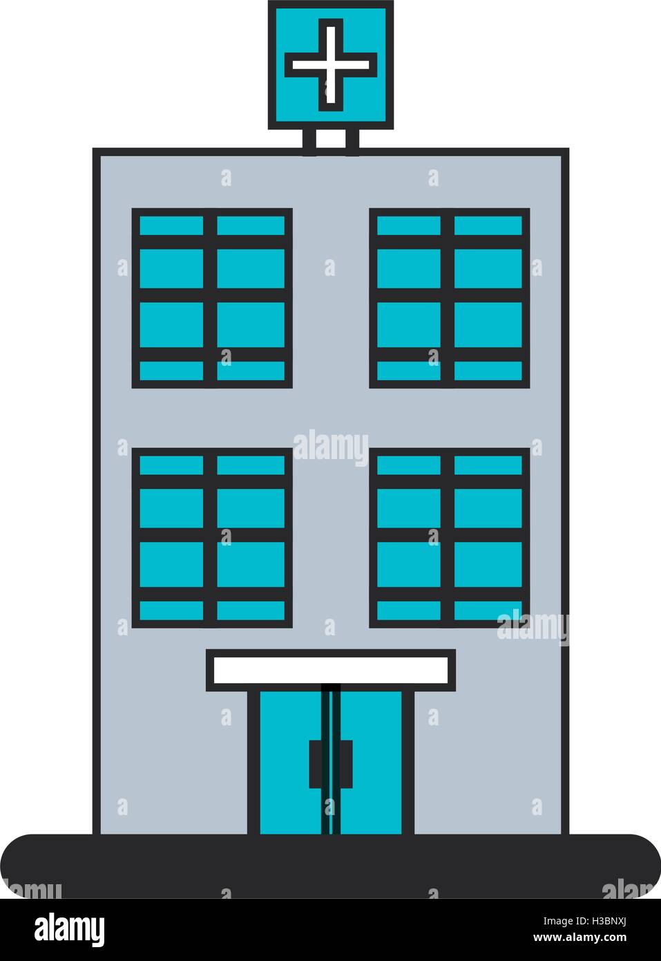 Isolated hospital building design Stock Vector Image & Art - Alamy