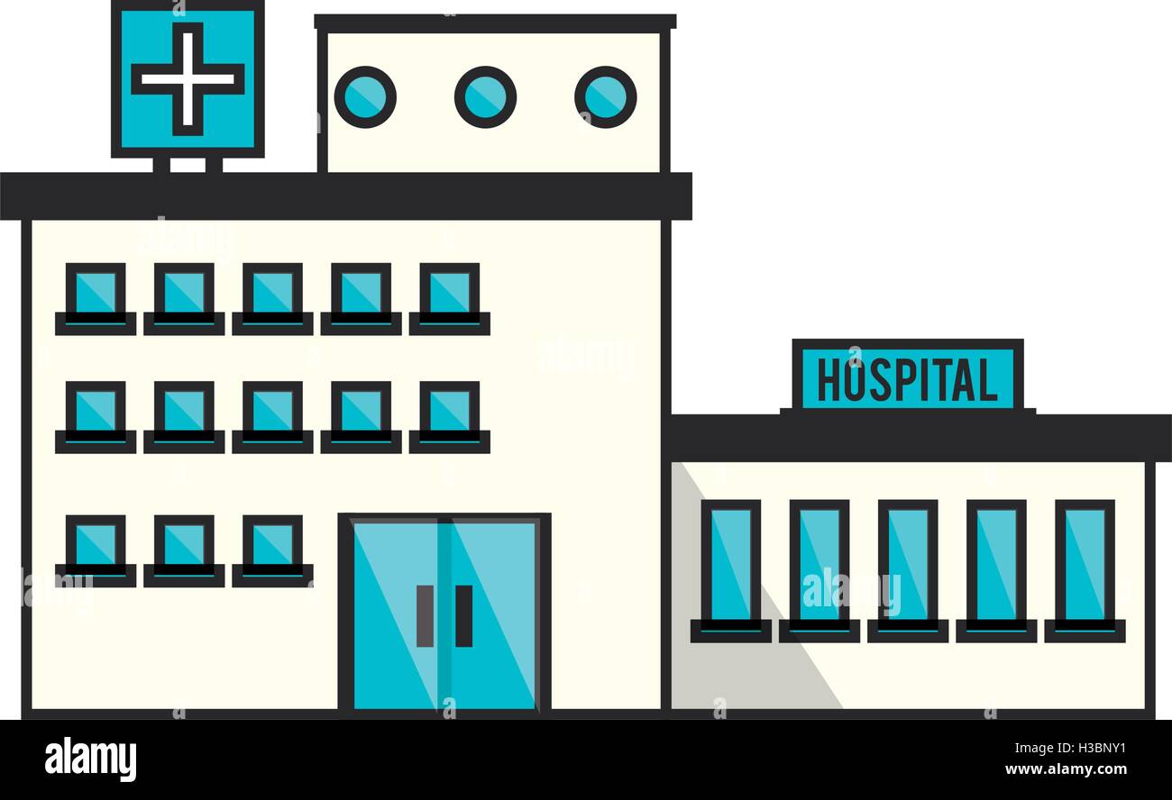 Isolated hospital building design Stock Vector Image & Art - Alamy