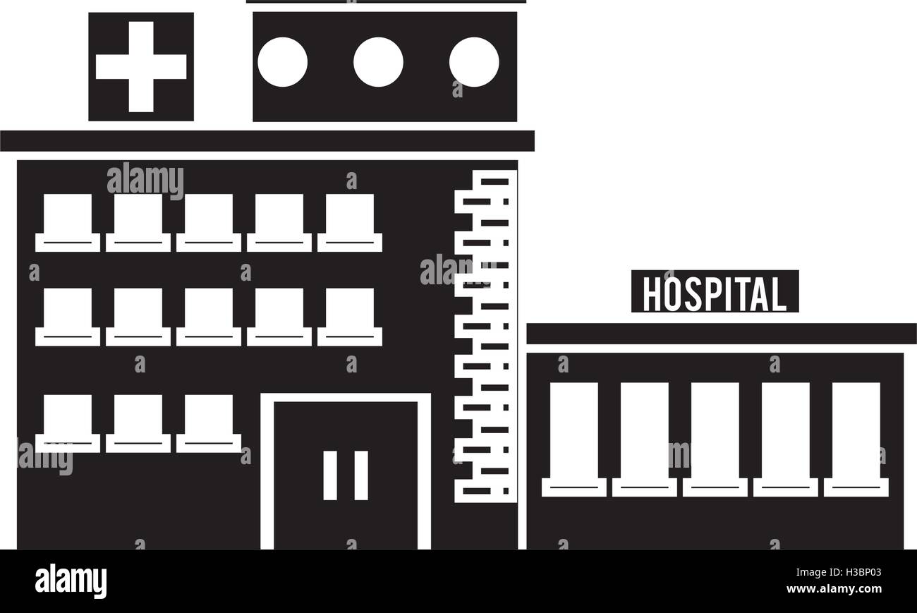 Isolated hospital building design Stock Vector Image & Art - Alamy