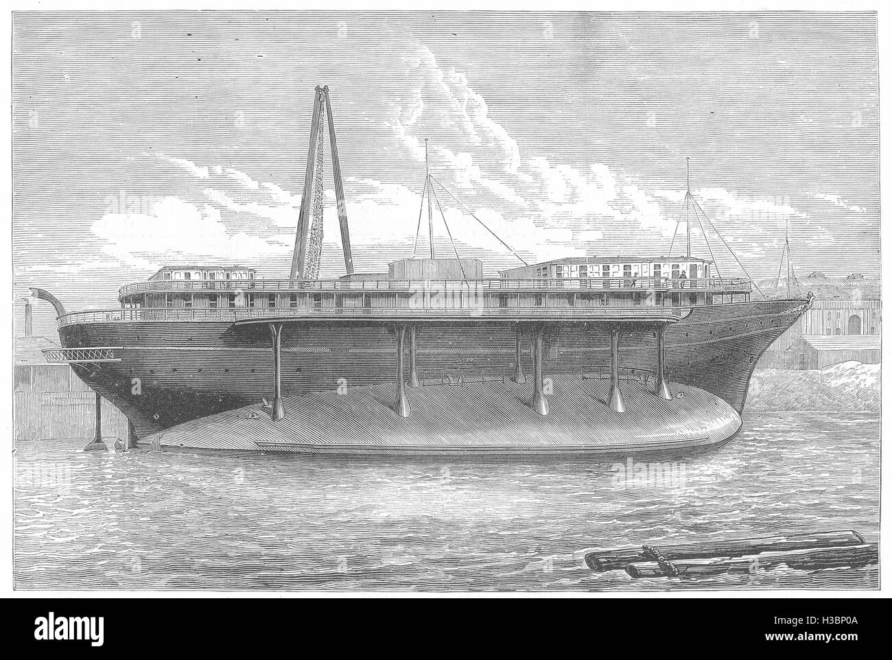 SHIPS The Livadia, as she lies in Messrs Elder's Dock 1880. The ...